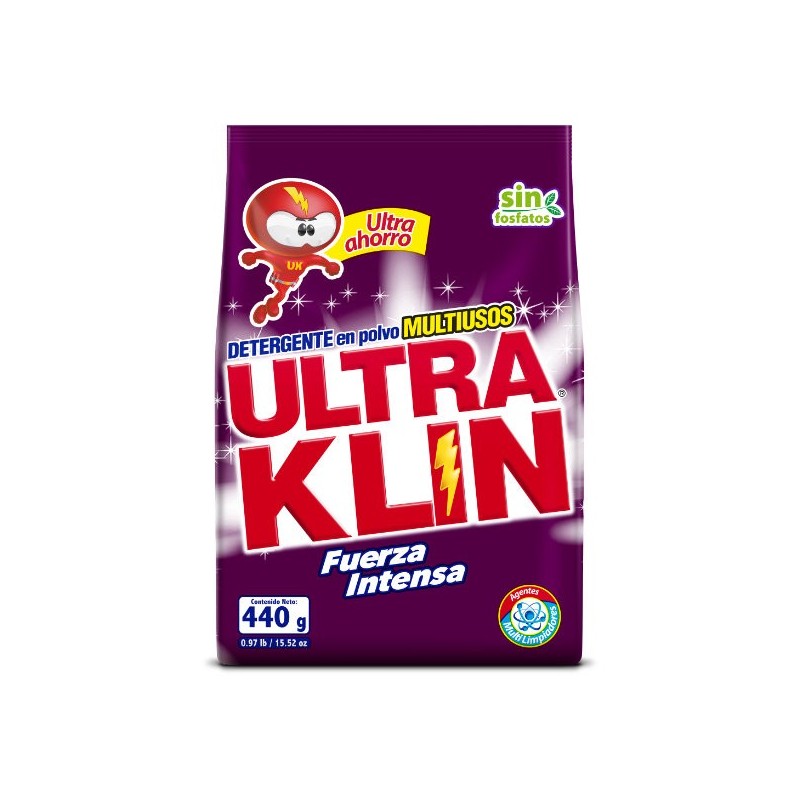 DETERGENTE ULTRAKLIN FUERZA INTENSA 440GR - 1KG - 2KG - 5KG